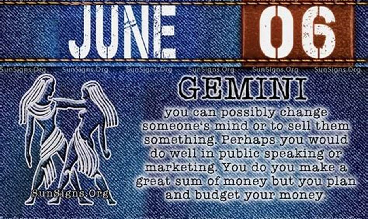 Unveiling the June 6th Zodiac Sign Personality