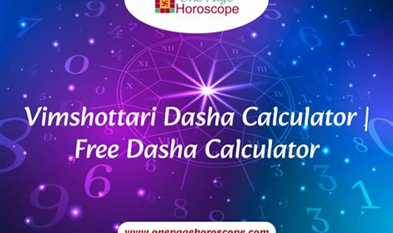 Vedic Astrology: Vimshottari Dasha Calculator & Guide