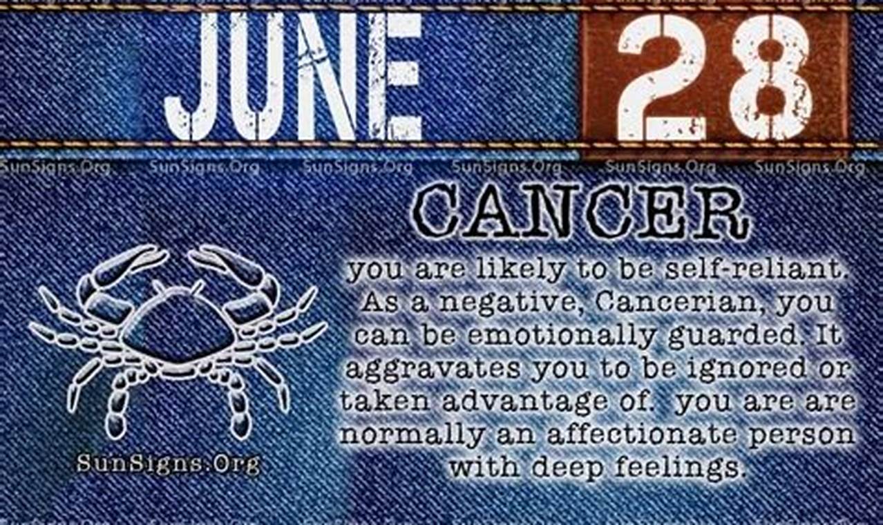 June 28 Zodiac: Personality Traits & Horoscope